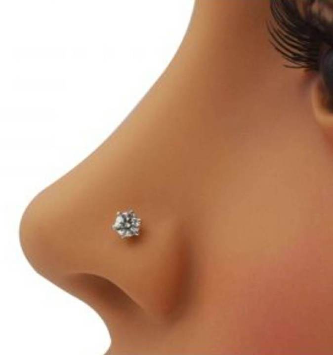 Shining Diamond Fuli For Women (Nose Pin Comes With Gold Storage Box ...