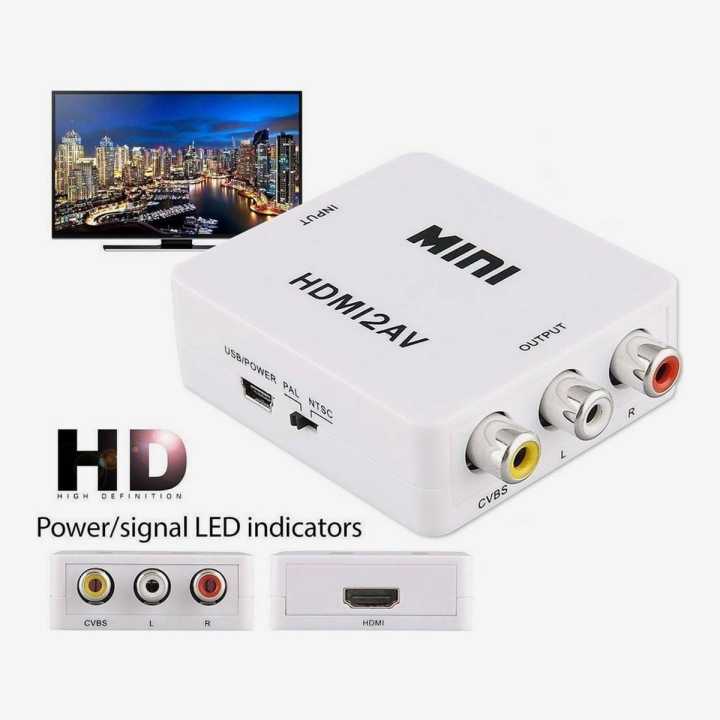HDMI2AV Up Scaler 1080P HDMI To AV Composite Video Audio Converter ...