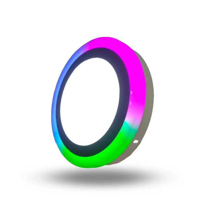 12+4 Watt Double Colour LED Round Surface Panel Light White and PGB ...