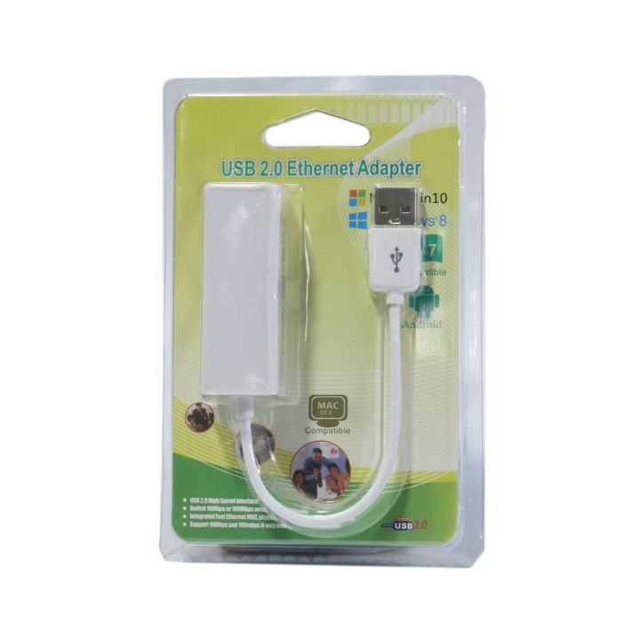 New USB Ethernet Adapter Usb 2.0 Network Card USB to Internet RJ45 Lan ...