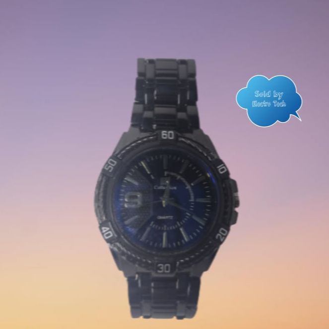 IK Collection Big Full Black Watch For Men | Daraz.com.np