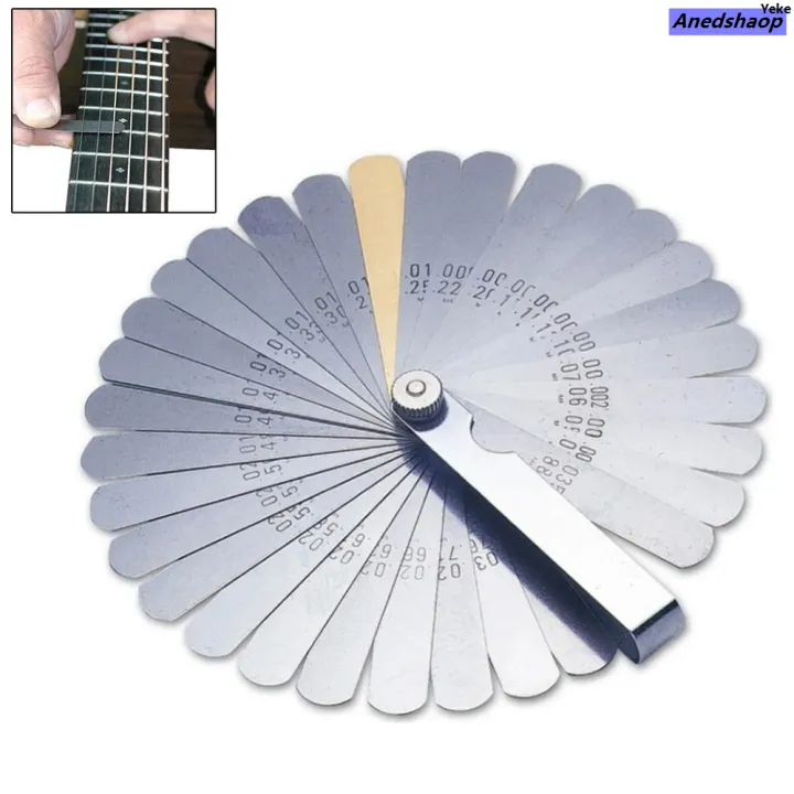 YekeFashion Feeler Gauge Set 32 Fret Guitar Neck Relief String Height ...