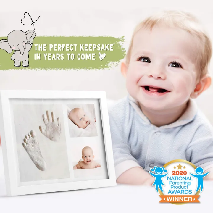 Memories Baby Clay Handprint & Footprint Photo Frame for Newborn Girls ...