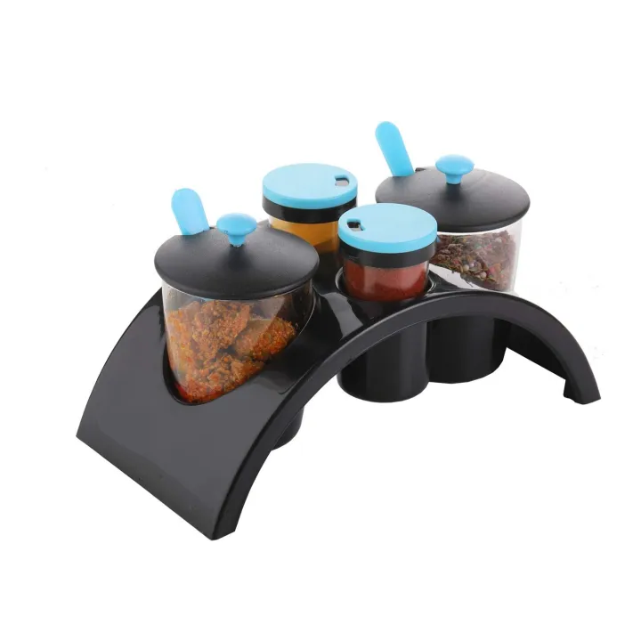 4 Sacred Kitchen Storage Plastic Exclusive 2x2 Spice and Pickle Jar ...