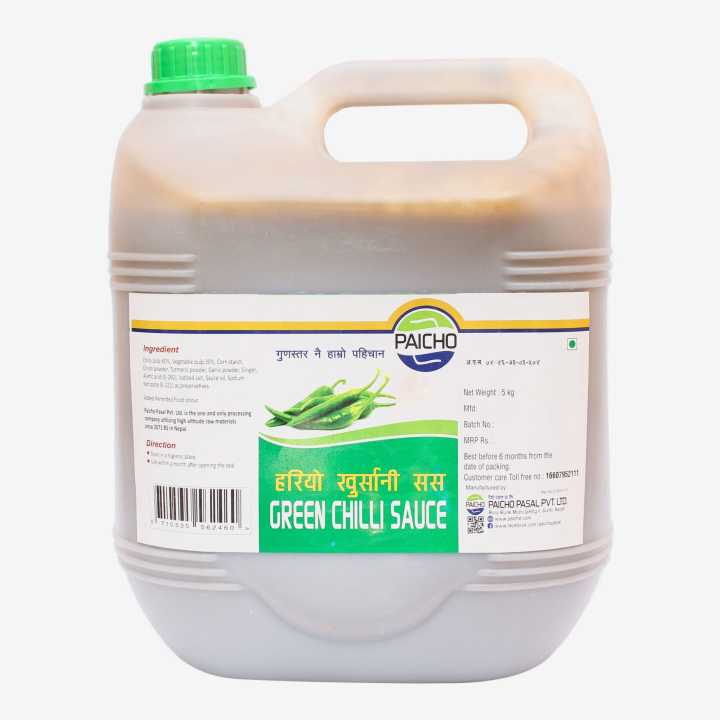 Paicho Green Chilly Sauce 5Kg | Daraz.com.np