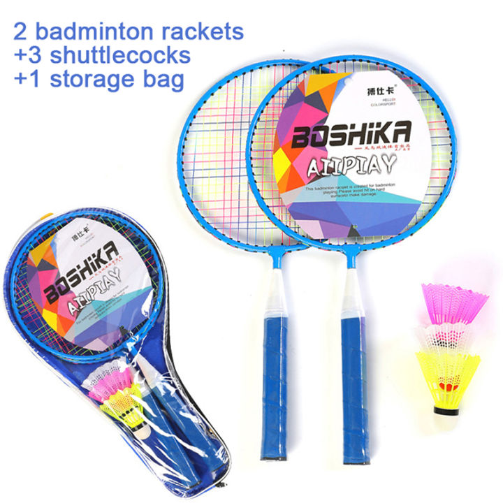 1 Pair Children Tennis Badminton Rackets Ball Set Sports Family Game ...