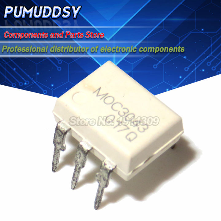 10PCS MOC3043 DIP6 Triode and SCR output optocoupler 6Pin400V ...