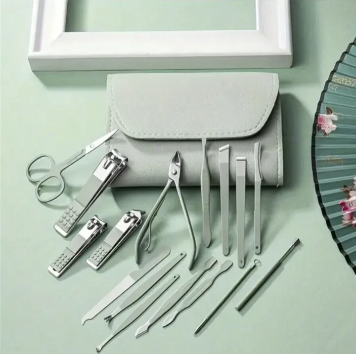 16-Piece Stainless Steel Manicure Tool Set – Travel-Friendly, Reliable ...
