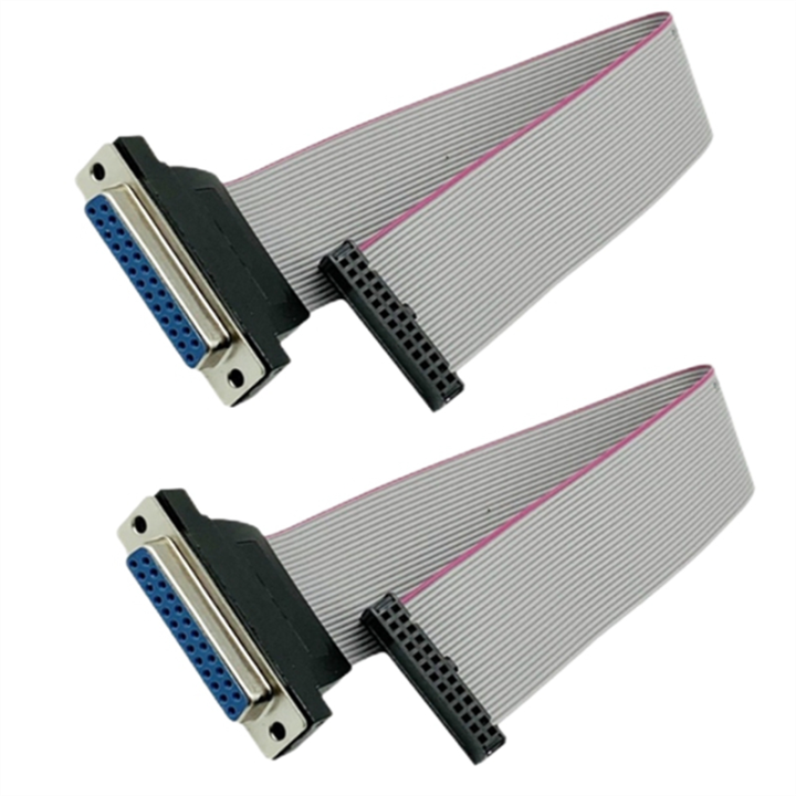 Wire Flat Ribbon Cable DB25 Female to FC-26 Female Connector for LCD Monitors, Connecting ...