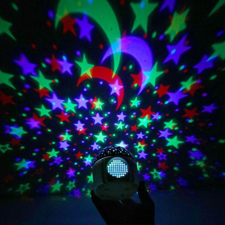 Car Crystal Ball LED Light RGB Star Moon Projector Stage Light Party ...