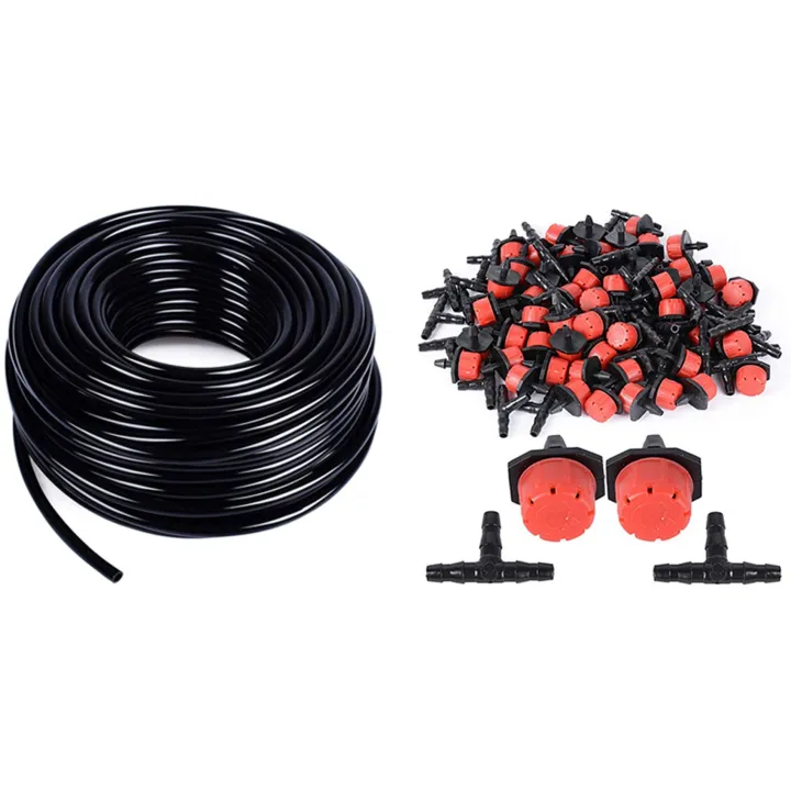 30Meter 1/4 Inch Distribution Drip Irrigation Hose with 200 Adjustable ...