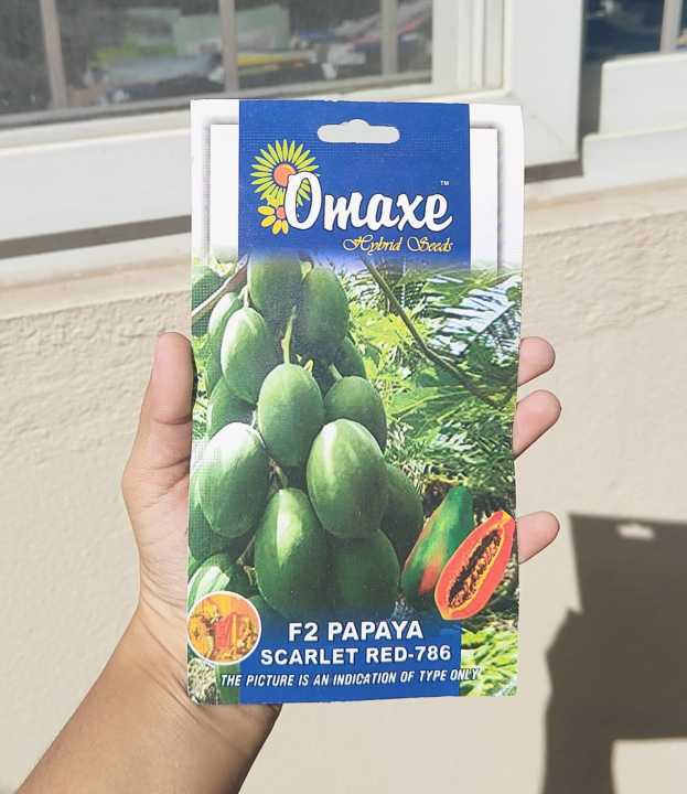 1 Packet Of Omaxe F2 Papaya Scarlet Red - 786 For Your Kitchen Garden ...