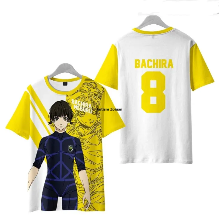 New Blue Lock Anime Isagi Yoichi Football Jersey 3D Printed Men's T ...