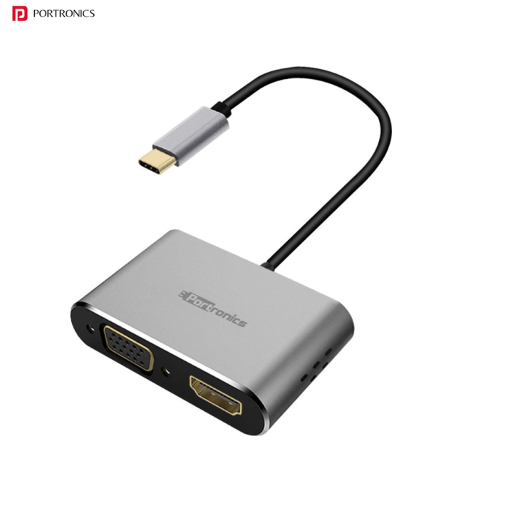 Portronics M Port 4C1 4-in-1 USB-C to Multiport Adapter POR-173 Type-C ...