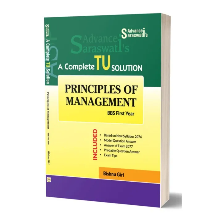 Tu Solution BBS 1st Year Principles of Management- English Hpdc-10039 | Daraz.com.np