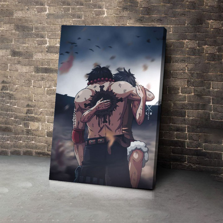 Portgas D. Ace death Wooden Framed Canvas Design | Daraz.com.np
