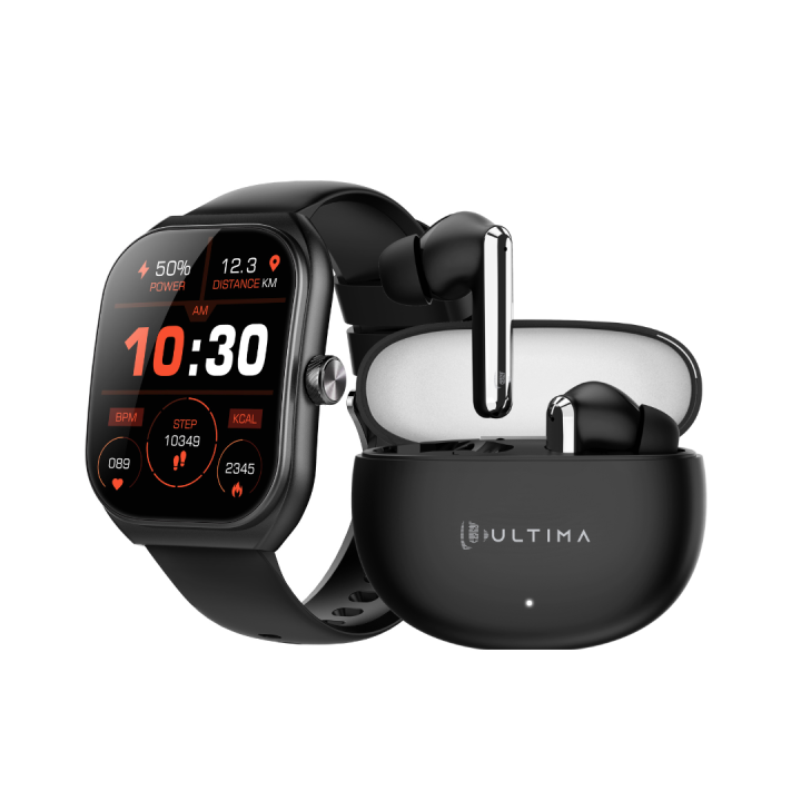 Ultima Watch Flex and Boom 311 Combo: Smartwatch meets wireless earbuds ...