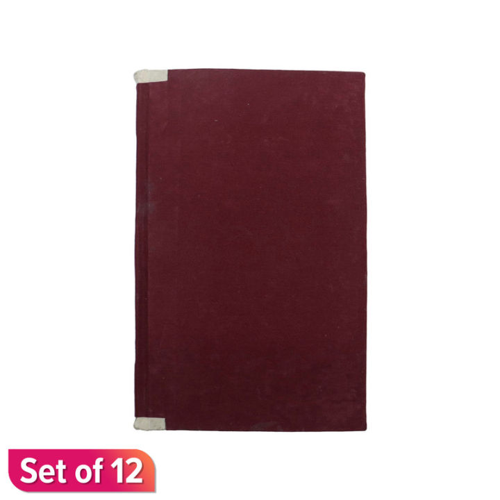 Maroon Binded Stock Book (No. 20) Set of 12 | Daraz.com.np