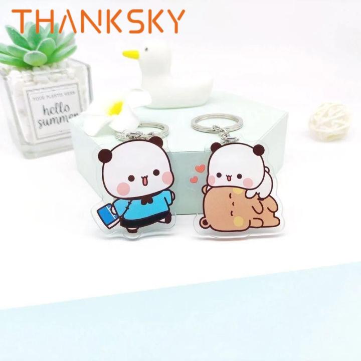 Mobile Phone Bag Keychain Acrylic Super Cute Couple Keychain Animal ...