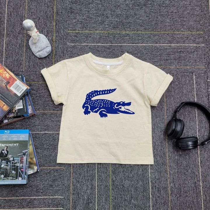 2025 Summer Children's Clothing Men's and Women's Crew Neck Crocodile ...