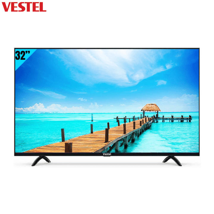 VESTEL 32" Tempered Glass LED TV | 3 Years Warranty | Free Wall Mount ...