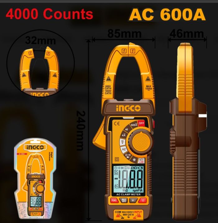 DCM66001 Ingco Digital Ac Clamp Meter | Daraz.com.np