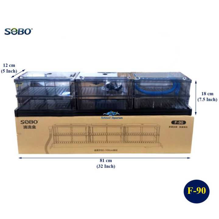 SOBO Aquarium Rain Type Trickling Drip Top Overhead Filter Box F-90 (3 ...