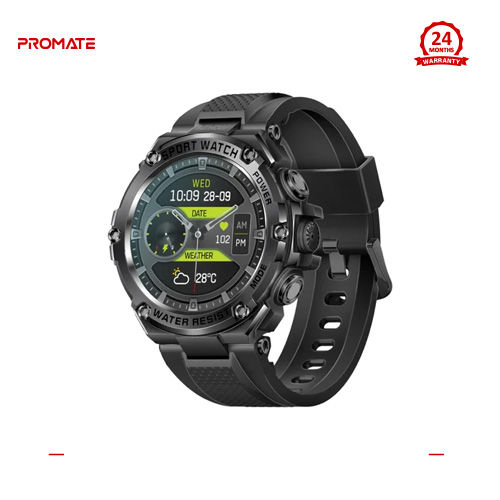 Promate XWATCH-R19, Fitness Tracker, Round-Screen Bluetooth 5.1 ...