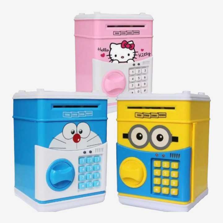 Hello Kitty Electric Password Lock Coin Box, Mini ATM For Kids | Daraz ...