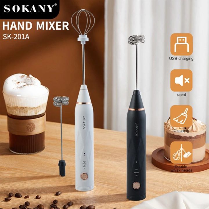 Sokany SK-1772 Hand Mixer With 3 Speed Adjustable And USB Rechargeable ...