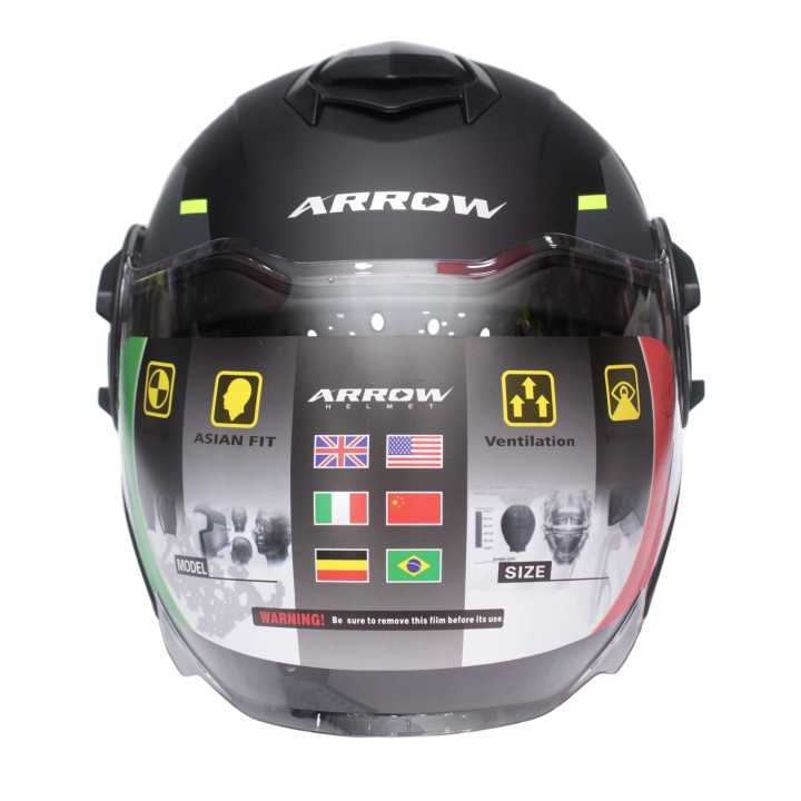 Arrow Double Visor Half Helmet | Daraz.com.np