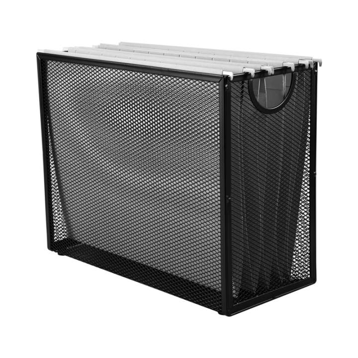 Hanging File Organizer Filing Box,Metal Mesh File Crate Desk Organizer ...