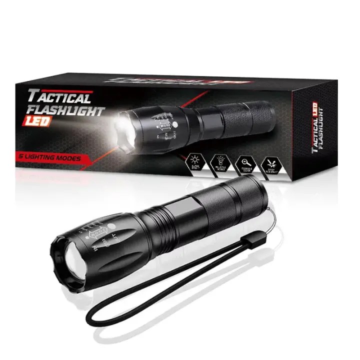 Super Bright Long Range Powerful Zoom Camping Tactical Led Flash Torch ...