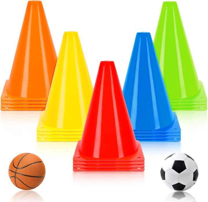 9 inch football/basketball cone for ground practice set of 10 | Daraz ...