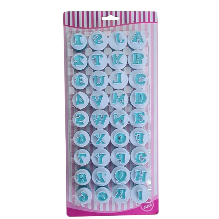 Bakers' Creation 26pcs Push Easy Mini Lower Case Alphabet Letter Cookie ...