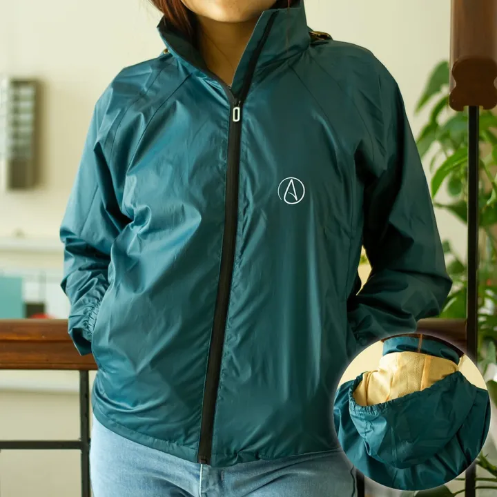Petro Blue Double Layer Lightweight Windcheater for Ladies | Daraz.com.np