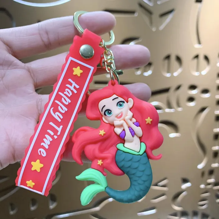 Mermaid Keychain For Kids Girls Cartoon Mermaid Keyring Keychain For ...