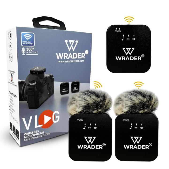 K205 Wireless Microphone with Superior Noise Reduction Muff for Podcast ...
