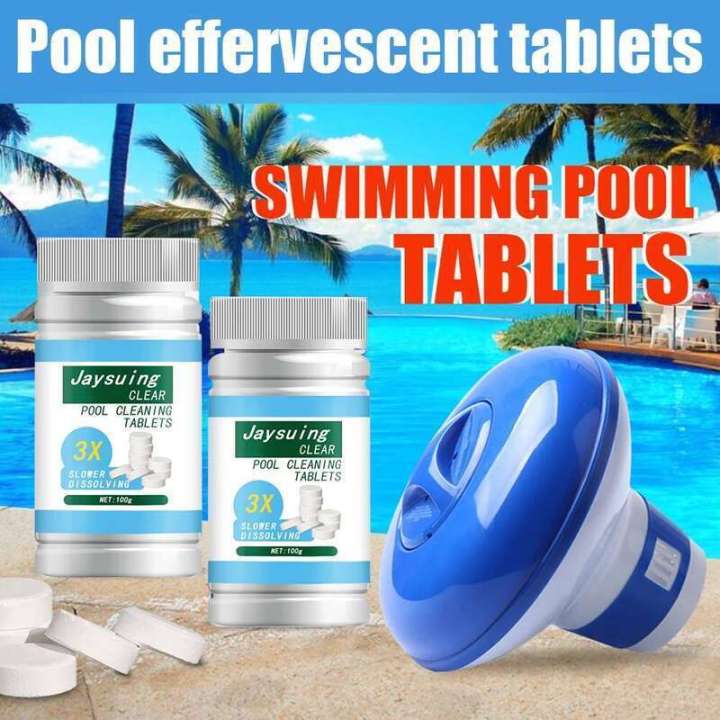100PCS/Bottle Swimming Tablet Effervescent Cleaning Tablets Quick ...