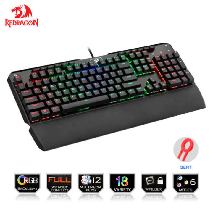 Redragon K555 Mechanical Gaming Keyboard with Blue Switches By Perfect ...