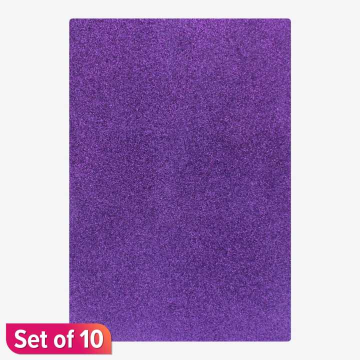 Dark Purple Chiisen A4 Glitter Self Adhesive Eva Foam A4 Paper Pack Of ...