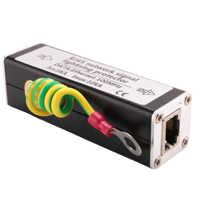 SptrryRJ45 Plug Ethernet Network Surge Protector Arrester 100MHz ...