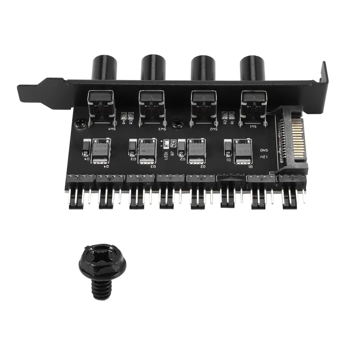 Pc 8 Channels Fan Hub 4 Knob Cooling Fan Speed Controller 12V | Daraz ...