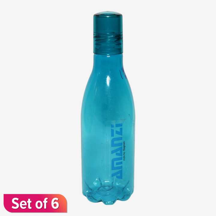 Blue Color Hard Plastic Amanzi Water Bottle 500Ml Set Of 6 | Daraz.com.np