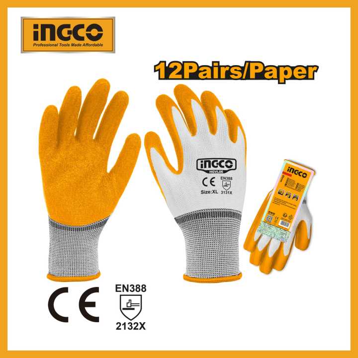 INGCO Latex Gloves XL HGVL06 | Daraz.com.np