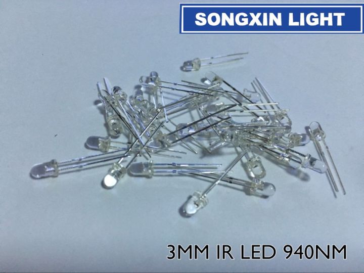 1000pcs/lot LED 3mm 940nm IR Infrared Emitting Receiving Diode Round ...