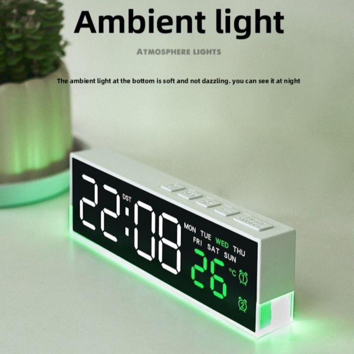 New Temperature LED Digital Clock Atmosphere Lights with Calendar LED ...
