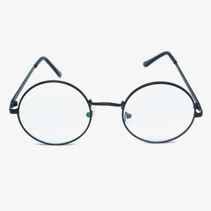 Unisex Black Color Round Shaped Blue Ray Cut Glasses | Daraz.com.np