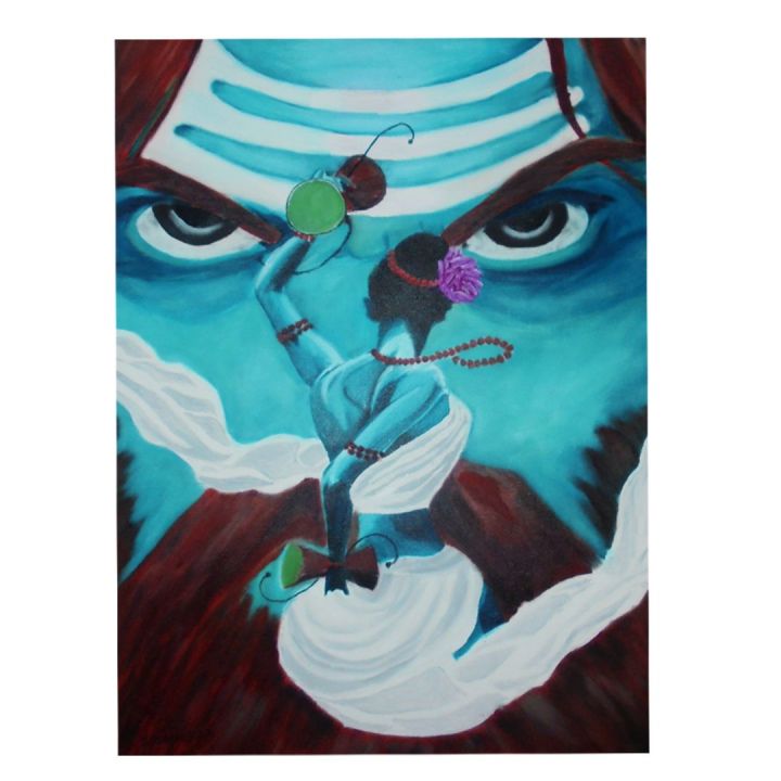 Lord Shiva Natraj Oil Painting Canvas | Daraz.com.np