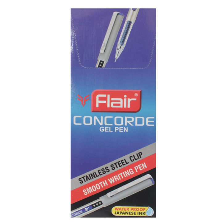 Black Flair Concorde Gel Pen Pack of 10 | Daraz.com.np